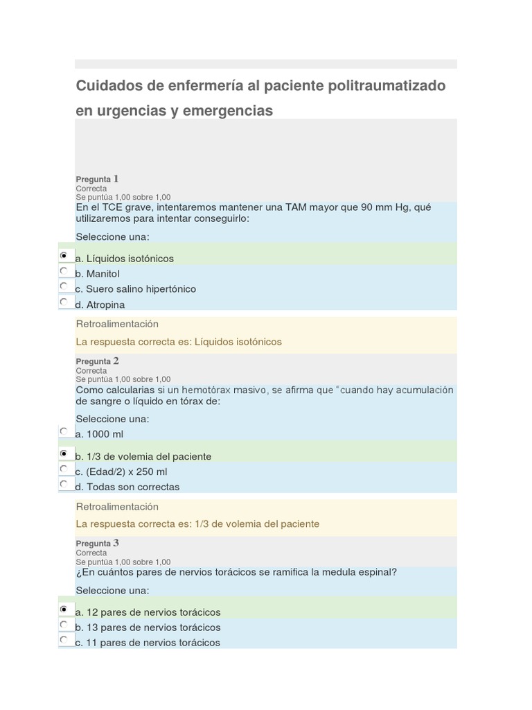 Cuidados de Enfermería Al Paciente Politraumatizado en Urgencias y Emergencias | Descargar ...