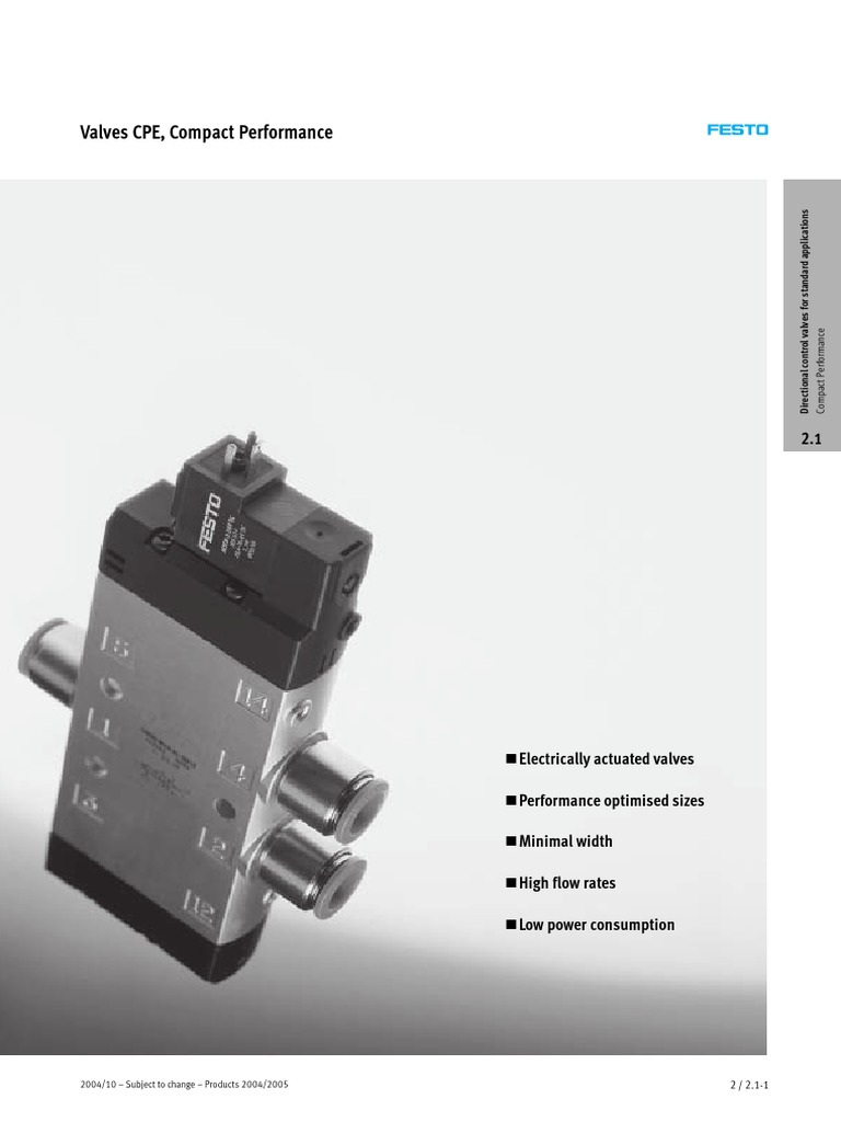 MAN. Valvulas Tipo CPE-Festo | PDF | Valve | Electrical Connector