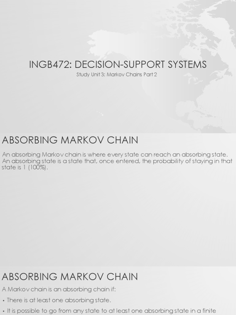 Markov Chains - Part 2-1 | PDF | Markov Chain | Statistical Models