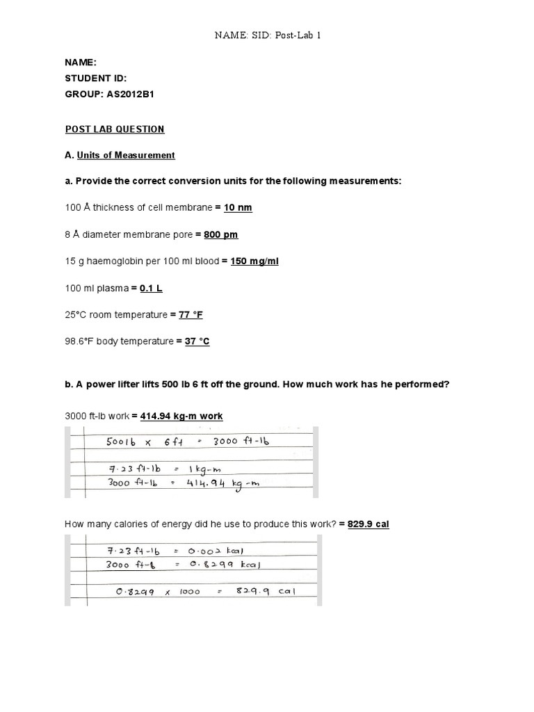 BIO560 Post Lab Question 1 | PDF