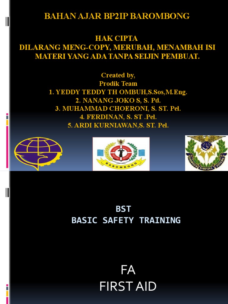 BST-FA (First Aid) | PDF | Kesehatan Holistik