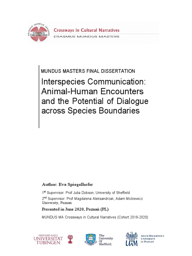 Interspecies Communication: Animal-Human Encounters and The Potential ...