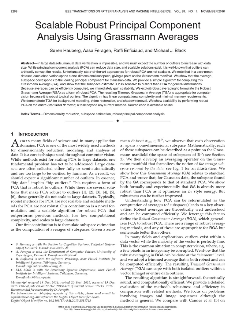 Ma 2020 | PDF | Principal Component Analysis | Robust Statistics