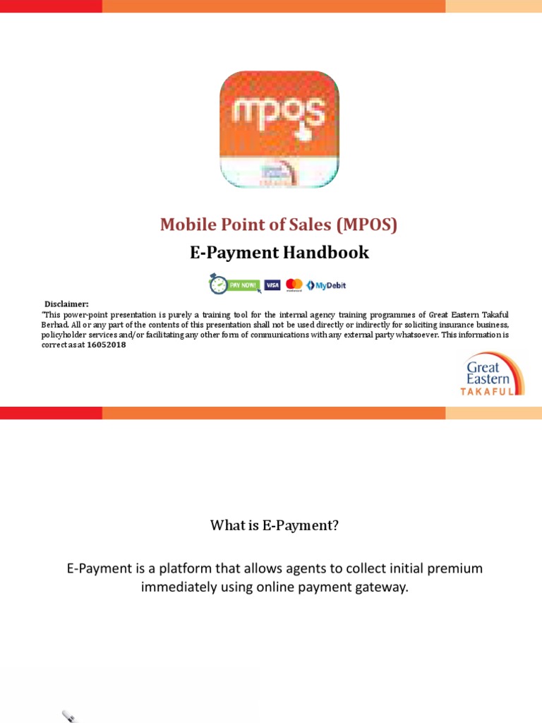 Mobile Point of Sales (MPOS) E-Payment Handbook | PDF | Point Of Sale ...