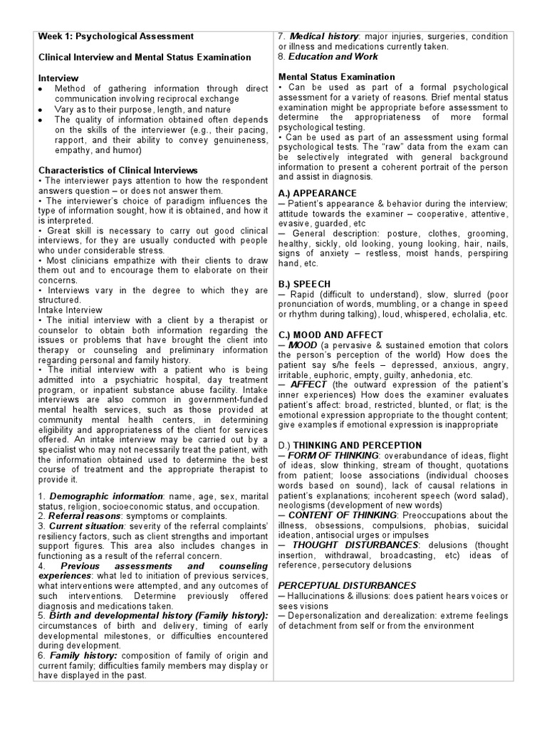Psych Assessment Prelim Reviewer | PDF | Psychology | Psychologist