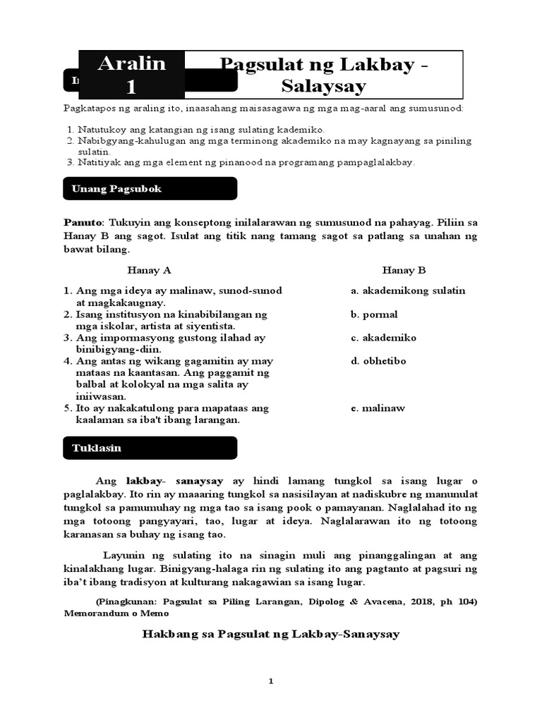 Piling Larang Modyul 3 | PDF