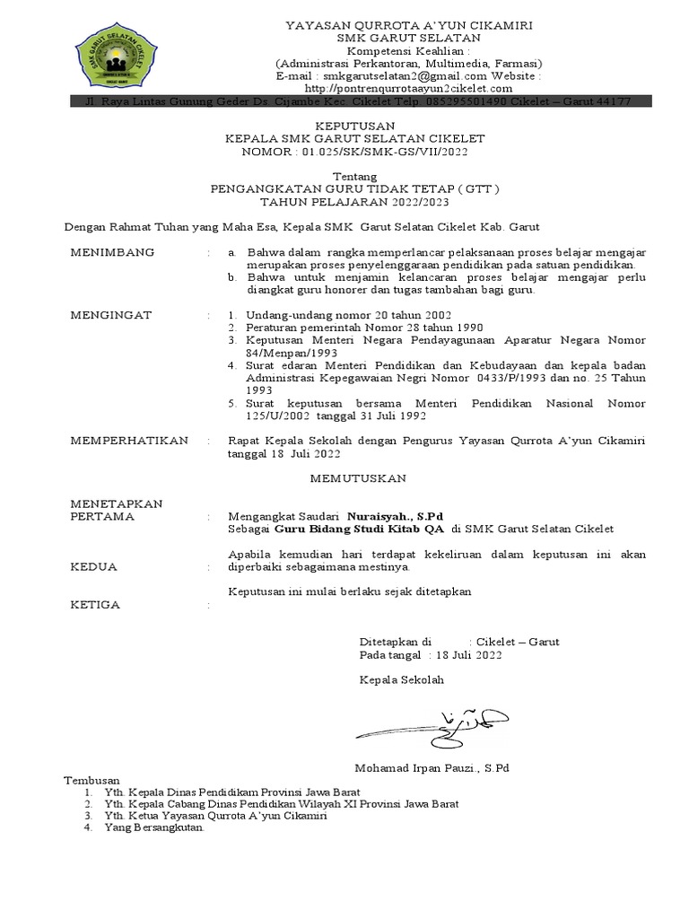 SK Bu Nuraisyah | PDF