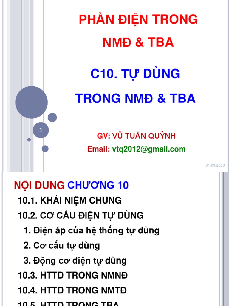 C10 - T Dùng Trong NMĐ&TBA | PDF