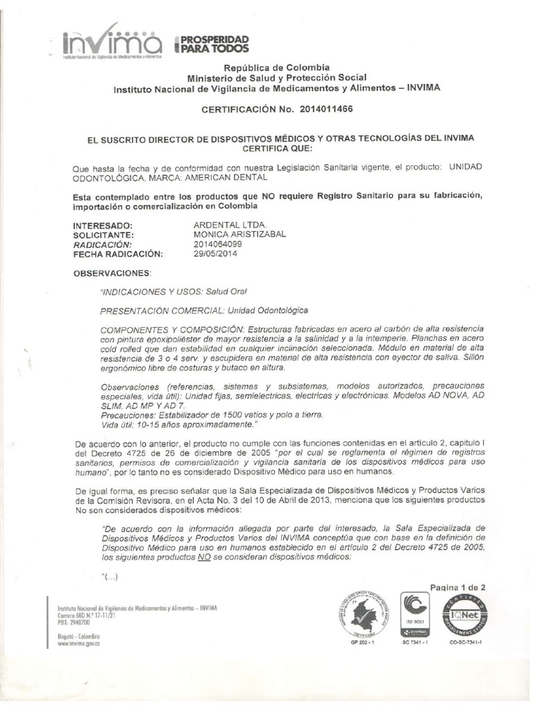 Invima Unidades | PDF