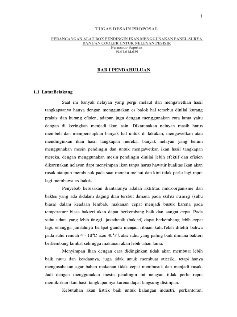 Contoh Tugas Design Proposal | PDF