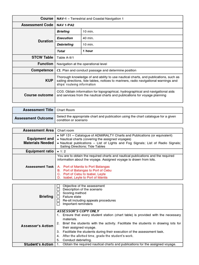 PA2 - Chart Room | Download Free PDF | Navigation