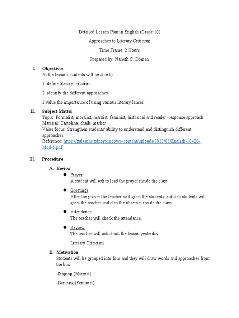 Final Demo Lesson Plan | PDF | Feminism | Gender Studies