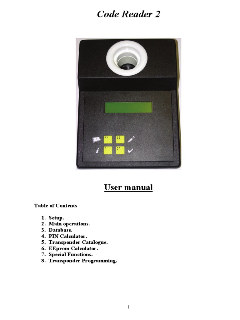 Code Reader 2 | PDF | Land Vehicles | Vehicles