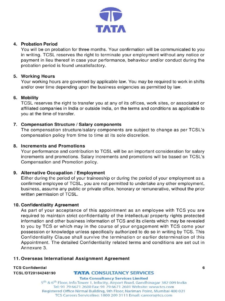TCS Offer-06 | PDF
