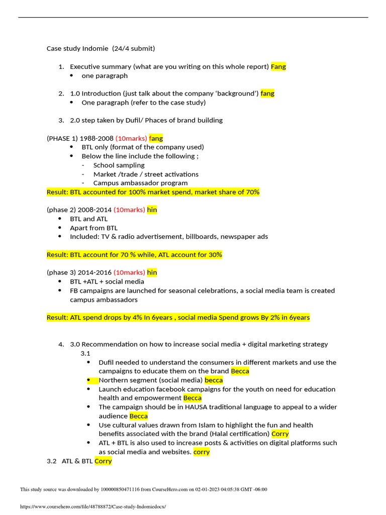 Case Study Indomie | PDF | Popular Culture & Media Studies | Social Media