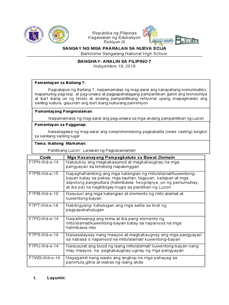 Demo-COT 3rd Grading (Kuwentong Bayan) Nov. 19, 19 | PDF