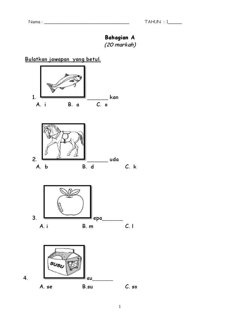 BM Tahun 1 Pem | PDF