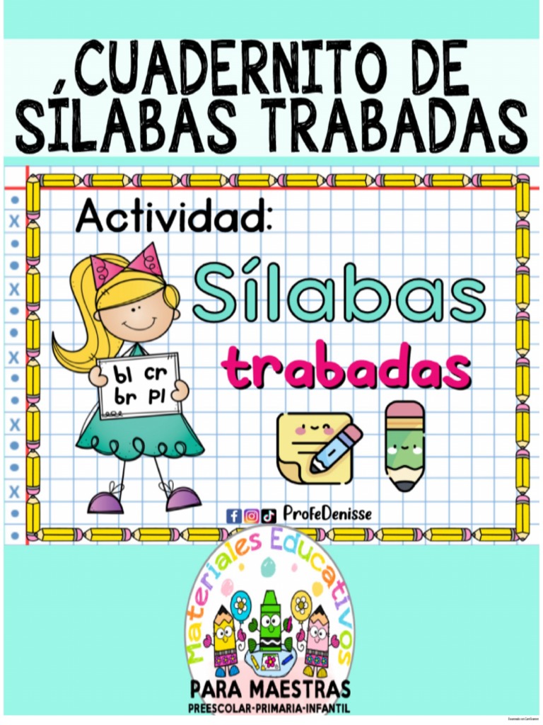 Actividades para Trabajar Sílabas Trabadas Recopilado Por Materiales ...