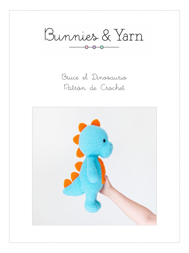By - Bruce El Dinosaurio - Patron de Crochet | PDF | Tejer | Arte popular