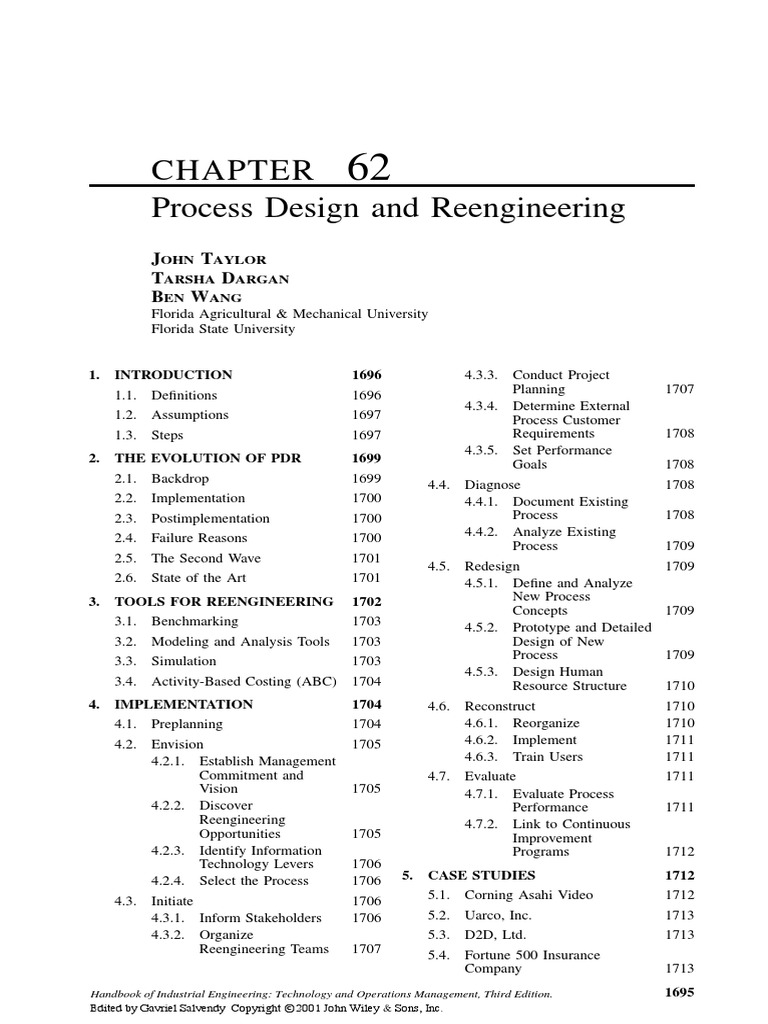 Process Design and Reengineering | PDF | Business Process | Benchmarking