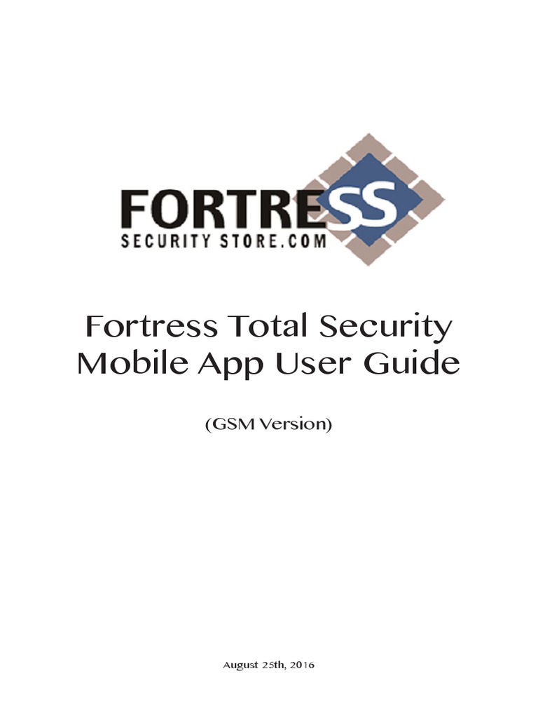 Fortress Total Security App Manual (GSM) | PDF | Android (Operating ...