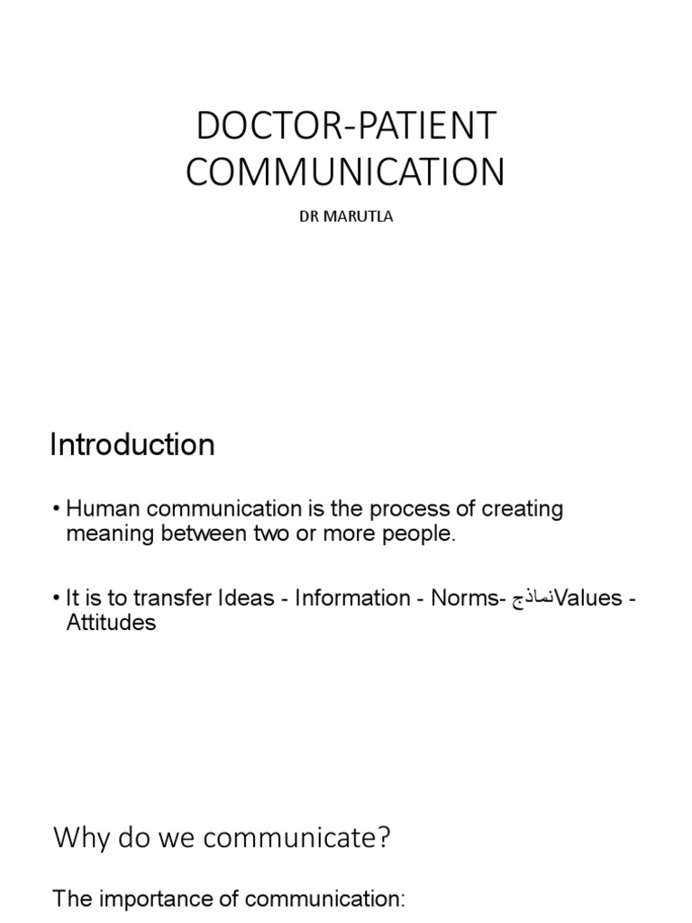 Doctor-Patient Communication | PDF | Communication | Information