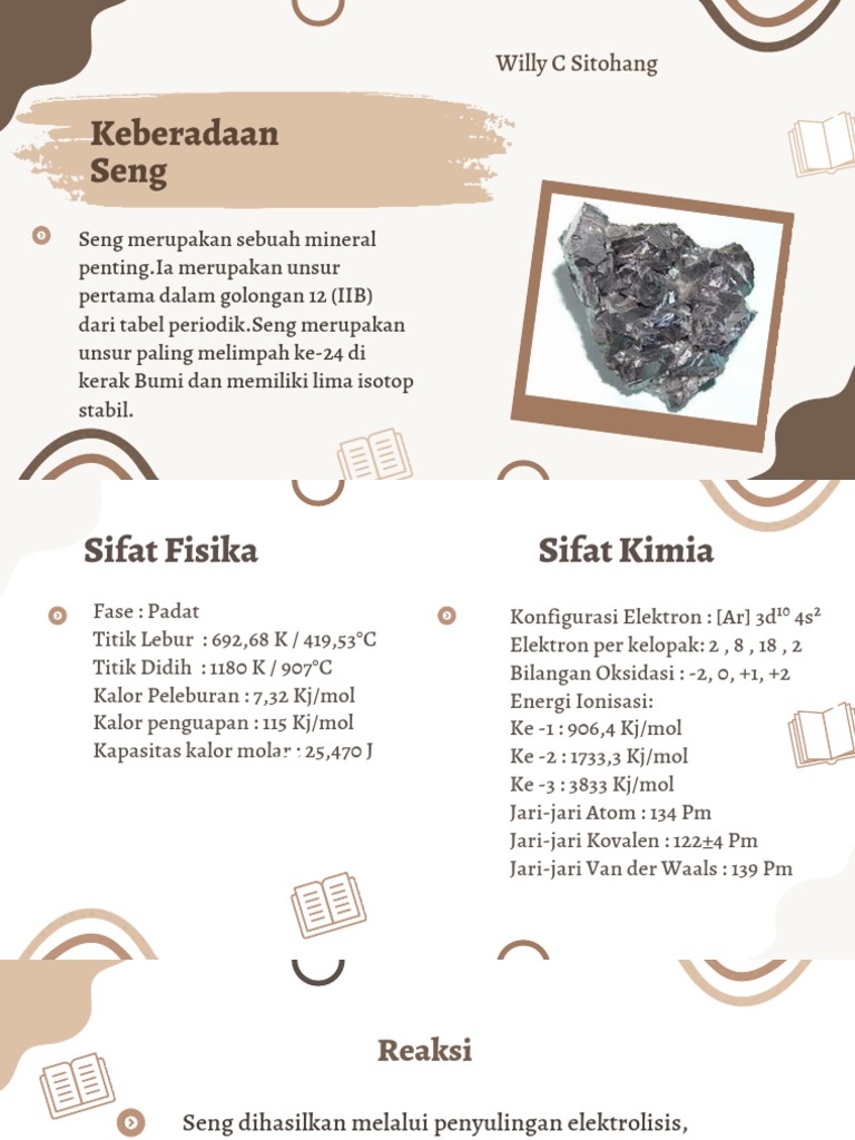 Sifat dan Manfaat Unsur Seng | PDF