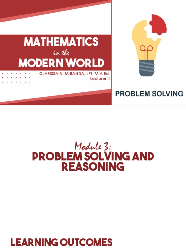 GEd 102 Module 3 - 021318 | PDF | Inductive Reasoning | Reason