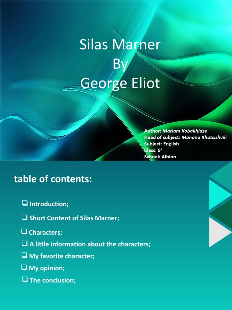 Silas Marner | PDF | Silas Marner