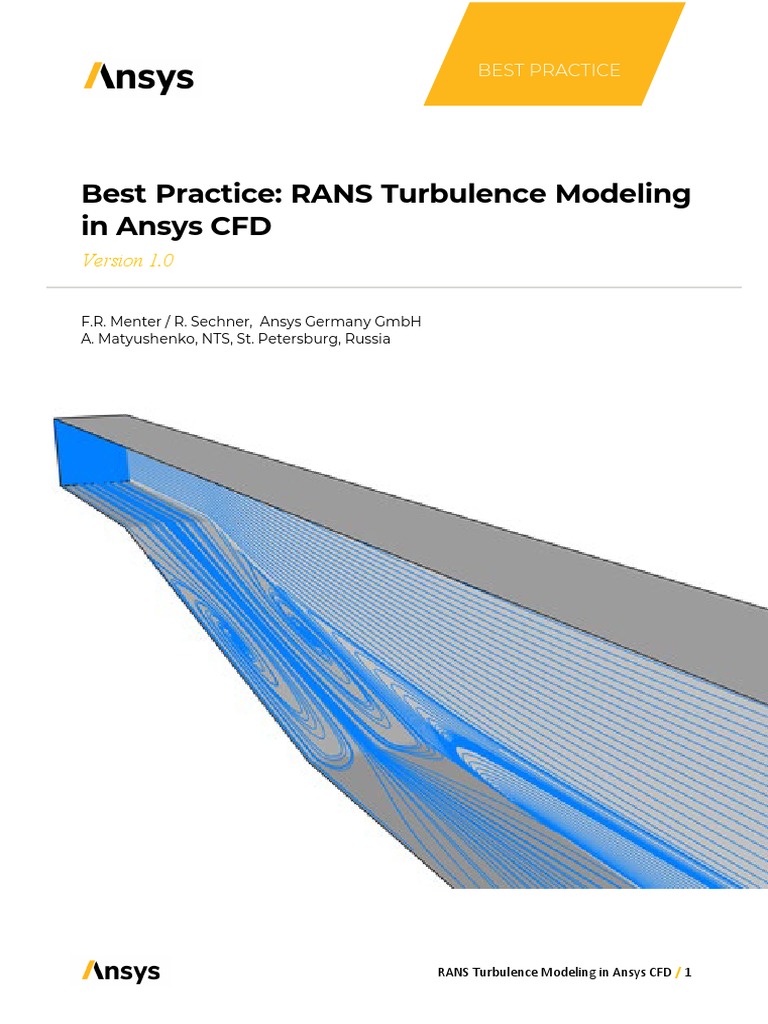 Best Practice-Rans Turbulence Modeling in Ansys CFD | PDF | Computational Fluid Dynamics | Fluid ...