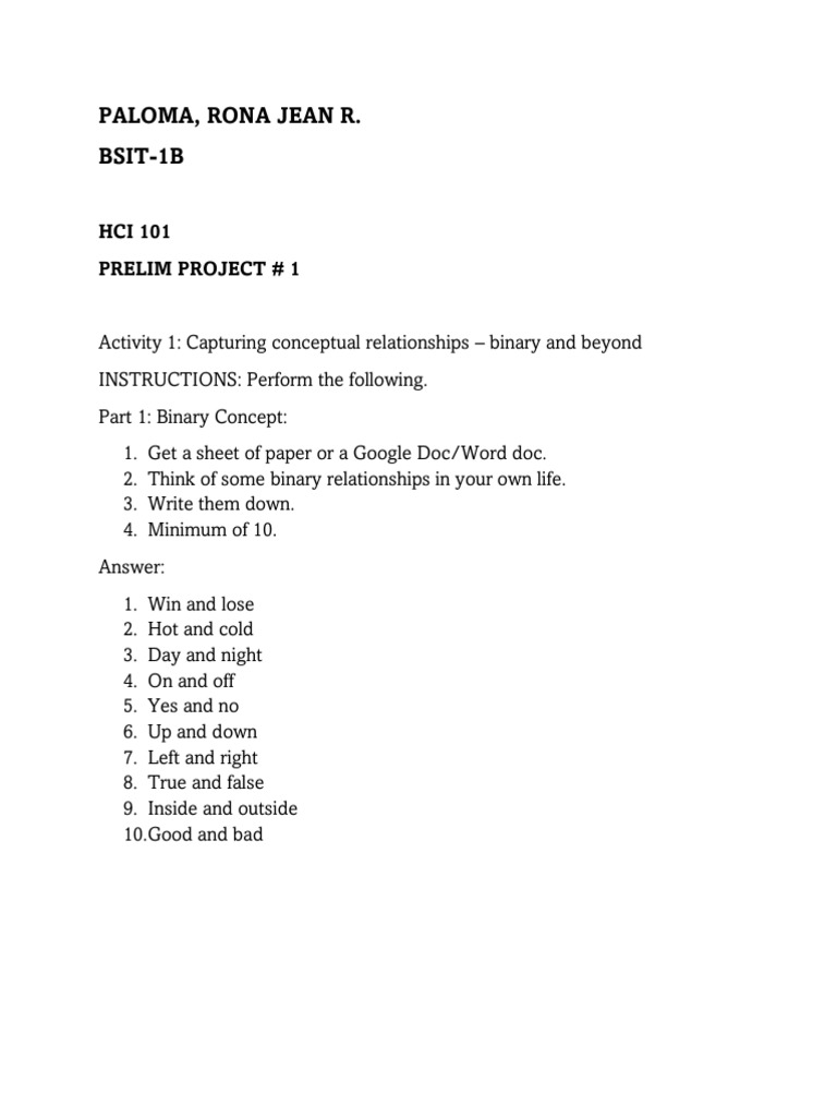 HCI Project: Conceptual Relationships & Jargon | PDF | Career & Growth ...