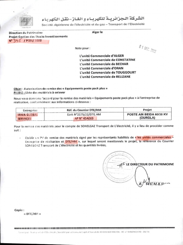 Autorisation N°395-PGSI-2022 | PDF