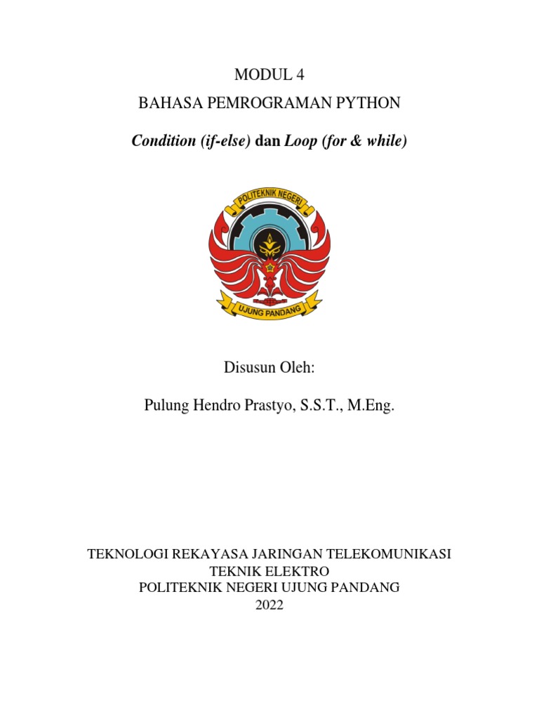 Condition (If-Else) Dan Loop (For & While) : Modul 4 Bahasa Pemrograman ...