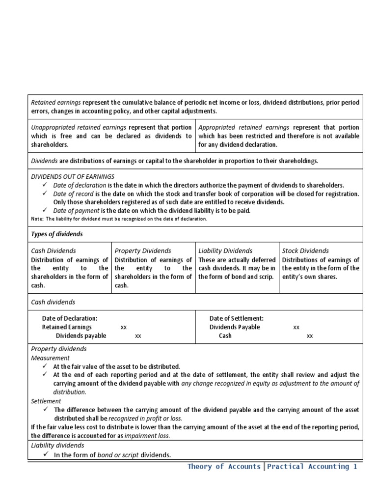 36 Retained Earnings Pdf Dividend Retained Earnings