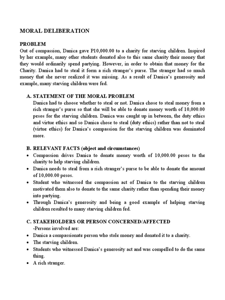 Guibay, Laurenz C. (Moral Deliberation) | PDF | Virtue Ethics | Virtue