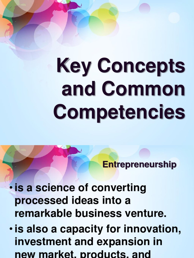 Key Concepts and Common Competencies | Download Free PDF ...