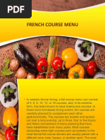 17 Course French Classical Menu | PDF | Entrée | Salad