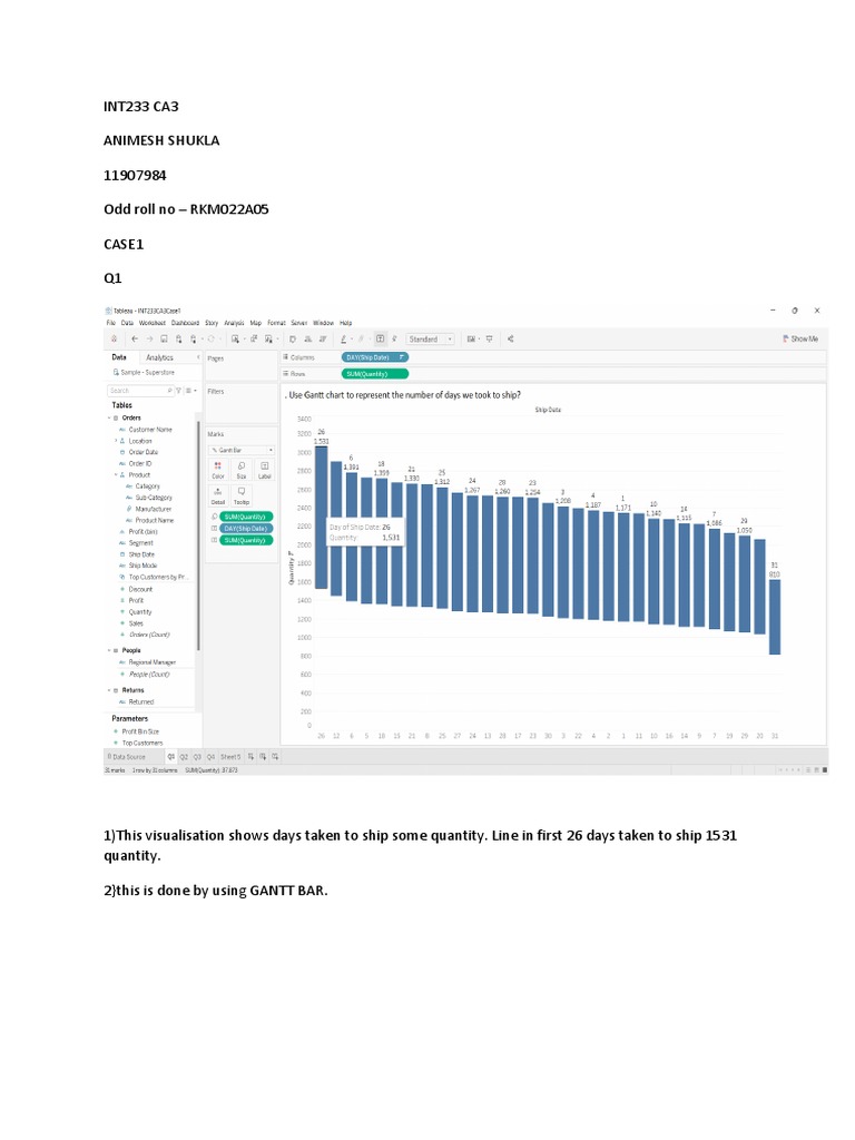 INT233 CA3 Animesh Shukla 11907984 Odd Roll No - RKM022A05 Case1 Q1 | PDF