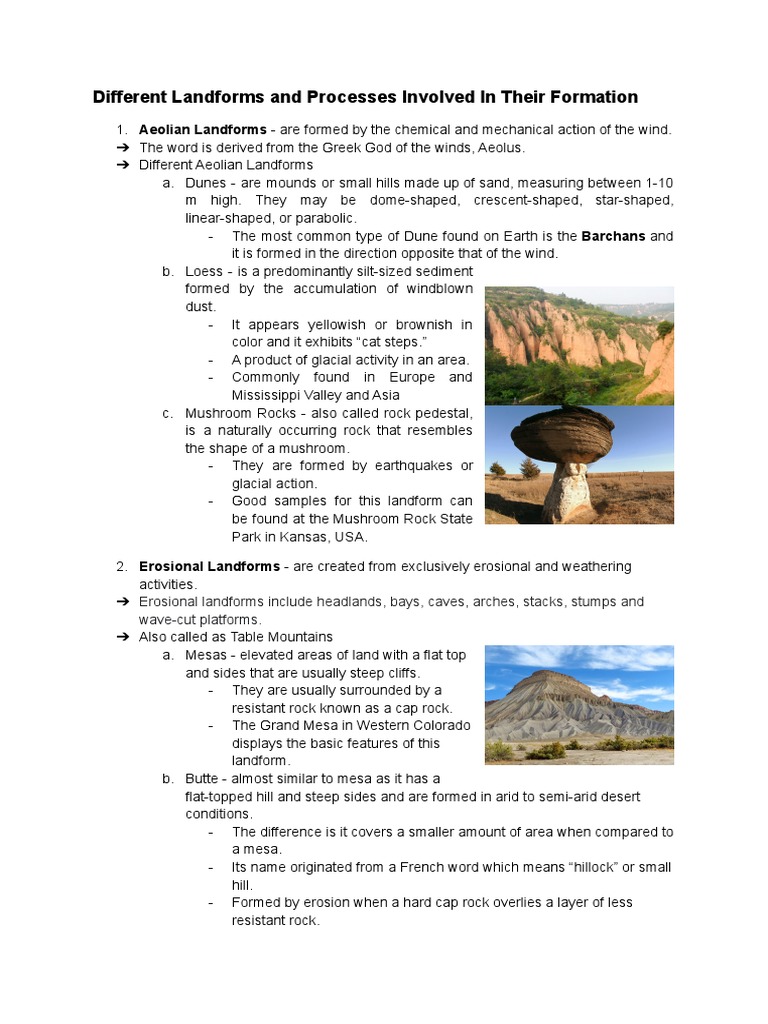 6 Landforms - SCIENCE | PDF | Volcano | Glacier