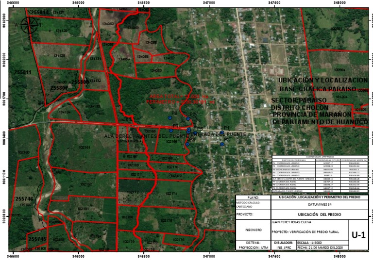 Ubicación Y Localizacion Base Grafica Paraiso: P9 P8 P7 P5 P3 P2 P1 Entrada Del Puente Ala ...