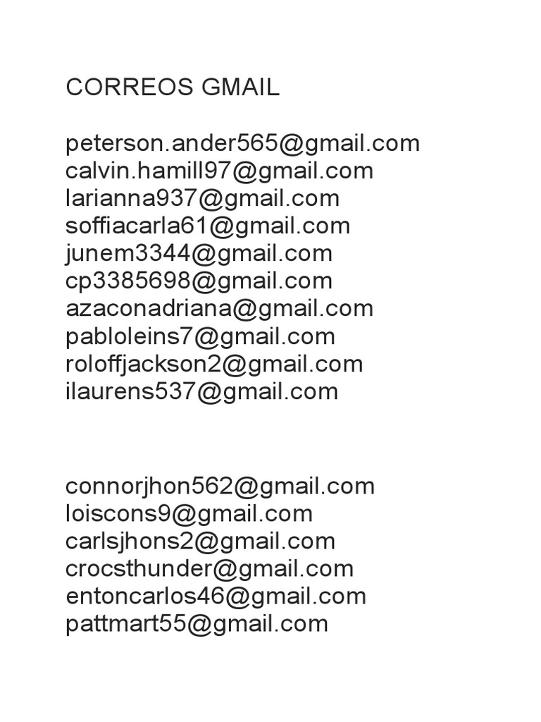 70 Correos Gmail | PDF