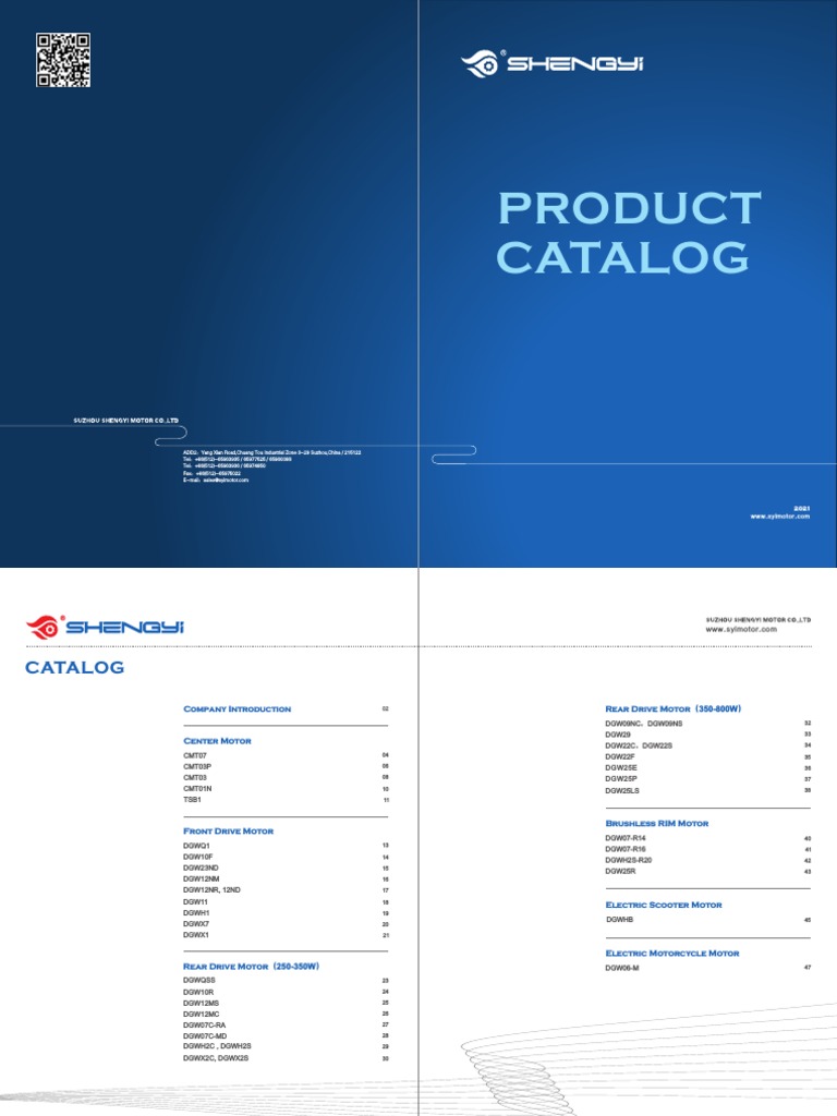 Shengyi Motor Product Catalogue | PDF | Electric Motor | Gear