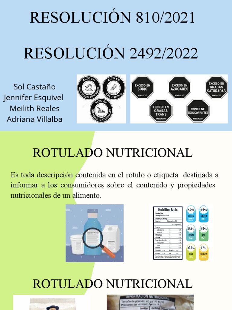 Resolución 810 Del 2021 | PDF | Alimentos | Nutrición