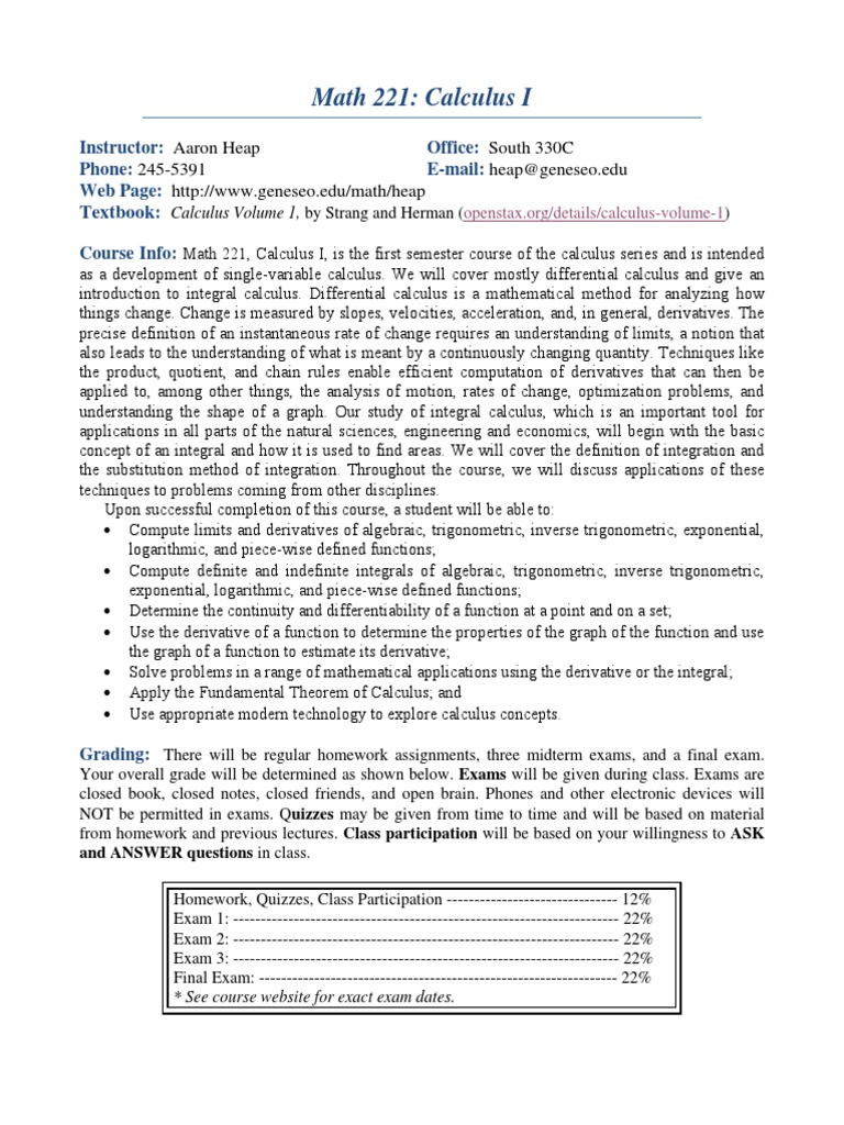 Math 221 | PDF | Calculus | Derivative