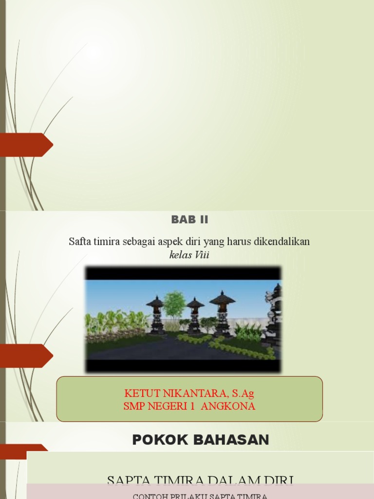 Sapta Timira Bab II Kelas VIII | PDF
