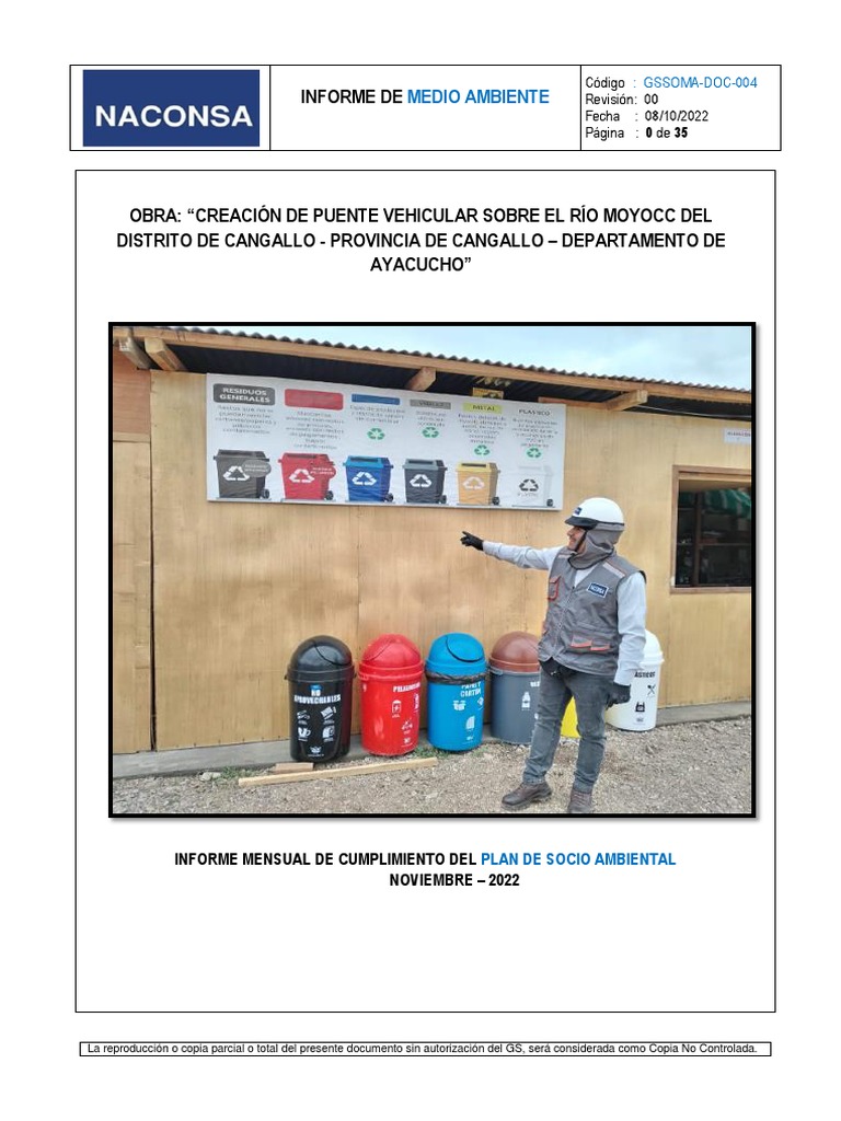 Informe de Medio Ambiente Nobiembre | PDF | Entorno natural | Ciencias ...