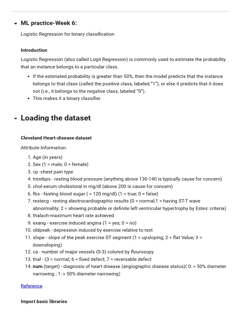 Week - 6 - SWI - MLP - LogisticRegression - Ipynb - Colaboratory | PDF | Logistic Regression ...