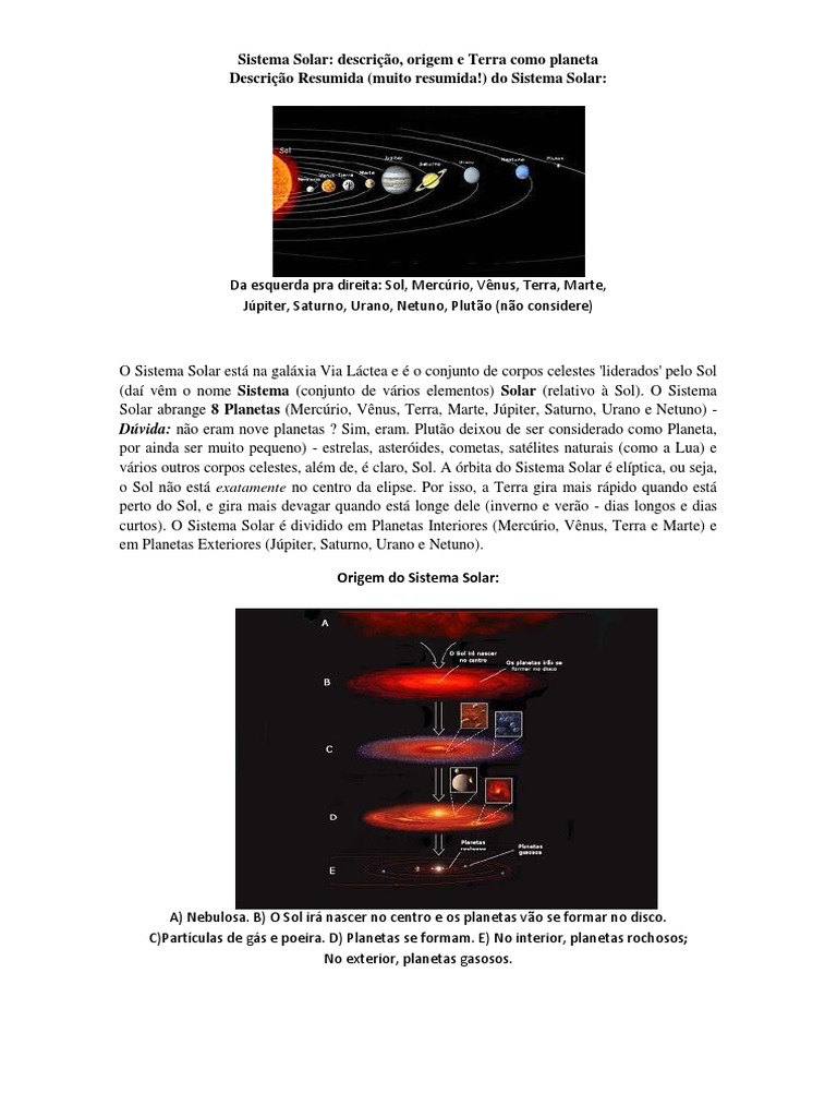 2 Sistema Solar - 1 | PDF | Planetas | Sistema Solar