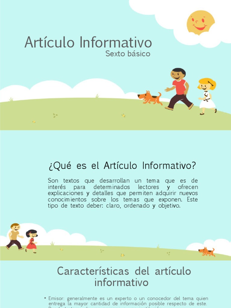 Artículo-Informativo-sexto Básico | PDF | Información | Ciencia cognitiva