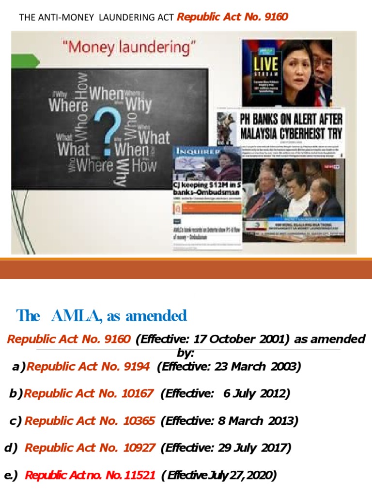 The Anti-Money Laundering Act | PDF | Money Laundering | Asset Forfeiture